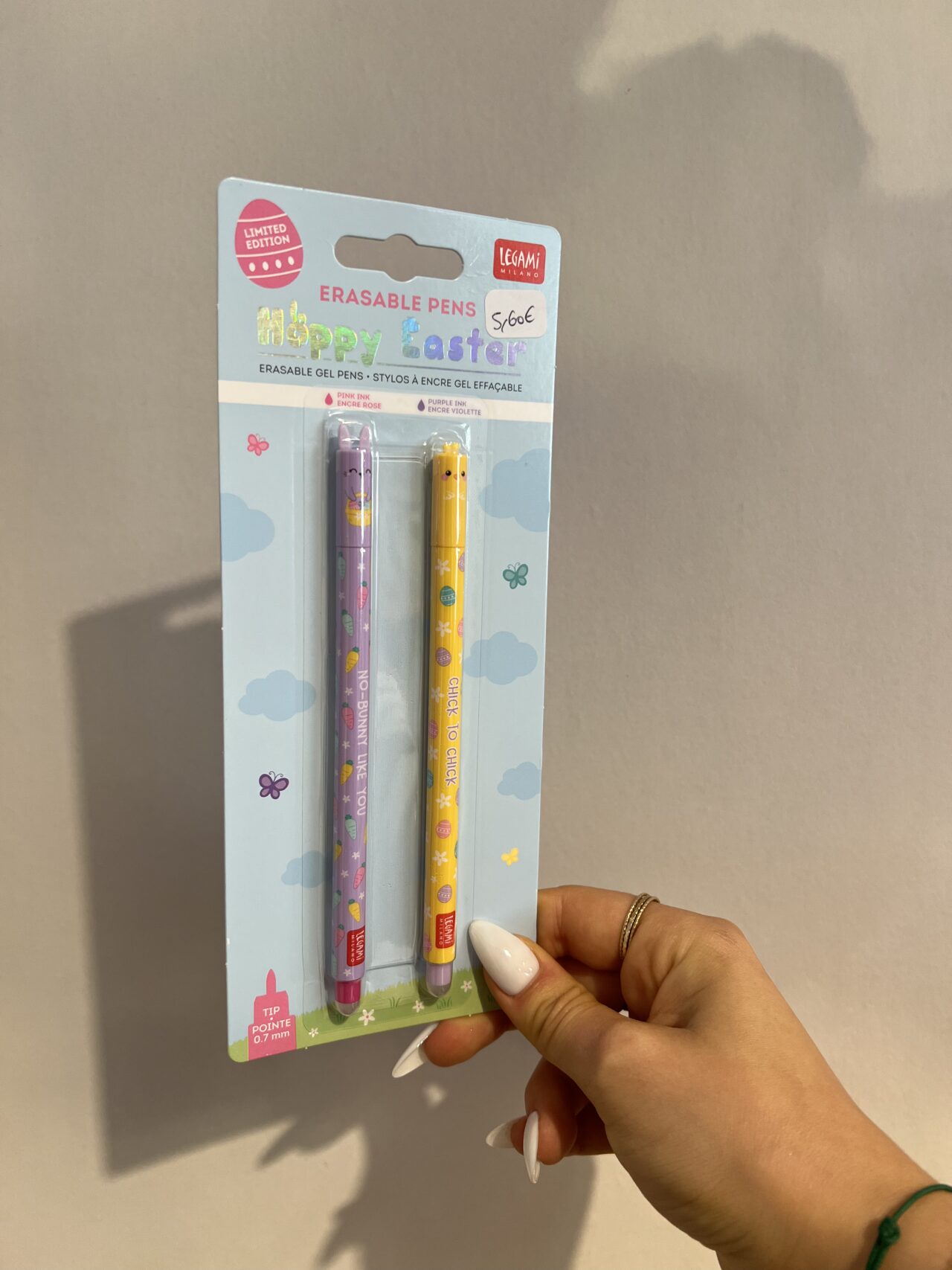 Stylos effaçables Legami édition Pâques - Juliette en Salopette